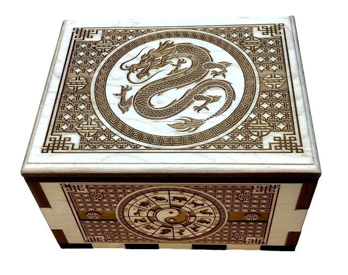 Maple Secret Storage Box Hurricane Puzzle Box - Hardwood Maple Secret ...