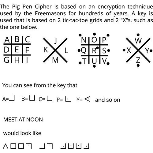 Decoder Ring Pig Pen Cipher – Puzzle Box World