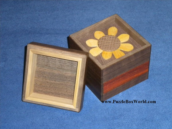 Sunflower Japanese Puzzle Box by Tatuo Miyamoto – Puzzle Box World